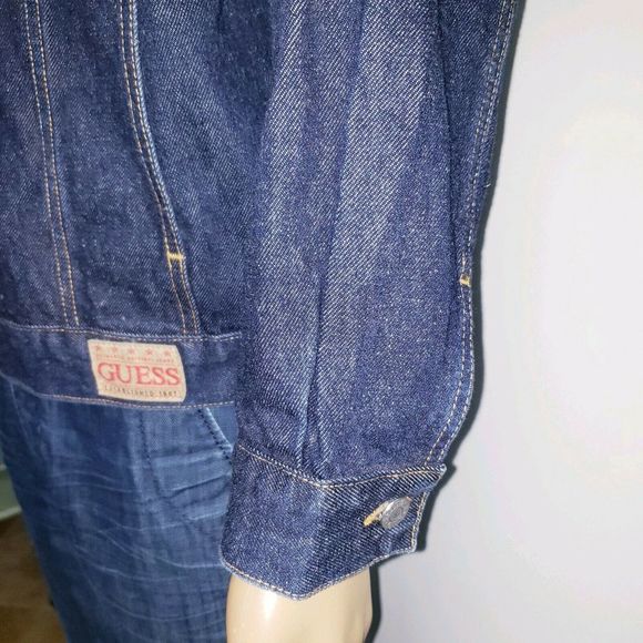 Guess | Jackets & Coats | Vintage Guess Denim Jean Trucker Jacket Boxy ...